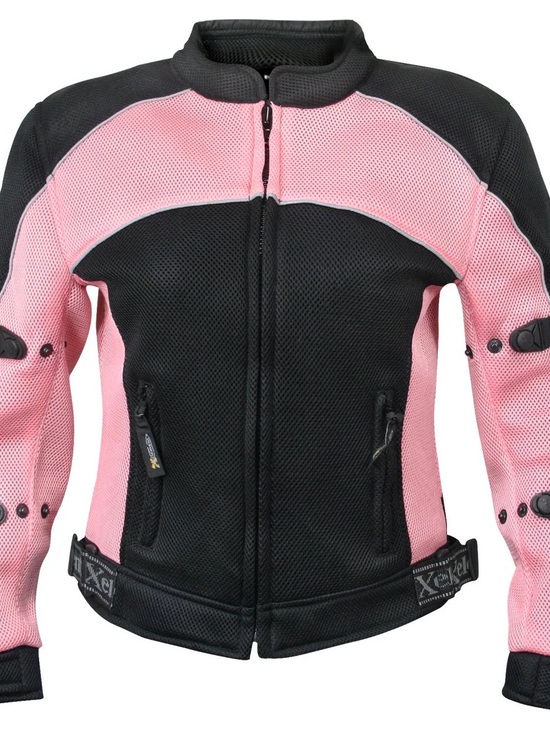 Xelement | Jackets & Coats | Womens Pink Black Mesh Motorcycle Jacket ...